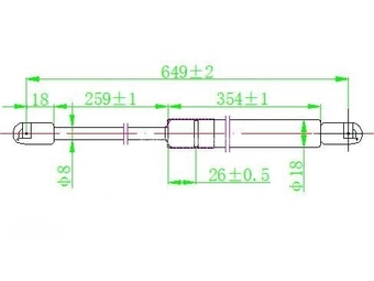 AMORTIZER GEPEK VRATA (650L-690N) FORD TRANSIT/TOURNEO CUSTOM 18-