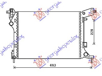 HLADNJAK MOTORA 1.4i- 16V (53.8x41.2x14) FIAT 500 L 17-