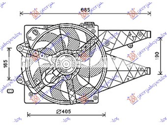 VENTILATOR KOMPLET (1.6/2.0 JTD) (+AC) FIAT DOBLO 15-