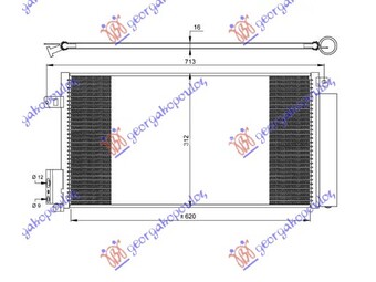 HLADNJAK KLIME BENZIN/DIZEL (62.7x29.5) FIAT PUNTO 12-