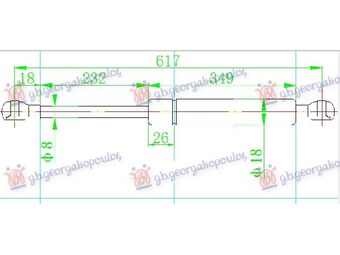 AMORTIZER GEPEK VRATA (618L-370N) CHEVROLET TRAX 13-