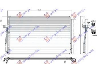 HLADNJAK KLIME DIZEL (60.8x38.2x1.6) BMW SERIES 6 (E63/64) COUPE/CABRIO 04-11