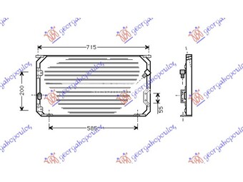 HLADNJAK KLIME (69x34) 93-96 (7.2/15.5) TOYOTA COROLLA (E 10) SDN-S.W. 92-96