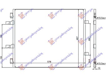 HLADNJAK KLIME 2.0 CDTi (55x46) CEV LEVO NISSAN PRIMASTAR 06-16