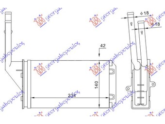 GREJAC KABINE (M) (+/-AC) (234x140) PEUGEOT 106 92-95