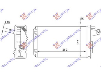 GREJAC KABINE (M) (+/-AC) (246x157) (BEZ PREKIDACA) ALFA ROMEO 145 94-99