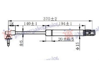 AMORTIZER GEPEK STAKLA (370L-120N) JEEP GRAND CHEROKEE 99-05