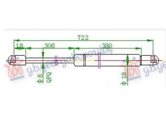 AMORTIZER HAUBE (715L-280N) VW PASSAT 97-00