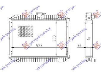 HLADNJAK MOTORA 1.5 BENZIN (33x54.5x36) NISSAN VANETTE SPAIN (C220) 86-95