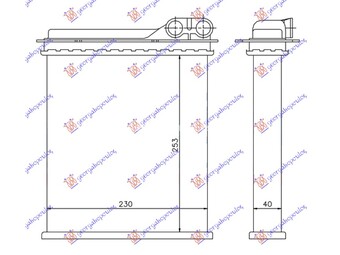 GREJAC KABINE (M) (255x230x42) -97 RENAULT ESPACE 92-03