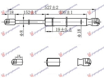 AMORTIZER GEPEK VRATA (528L-670N) DODGE NITRO 07-