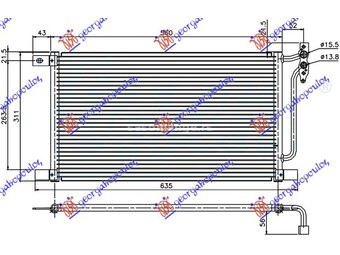 HLADNJAK KLIME DIZEL (52x31.4x16) BMW X3 (E83) 07-11