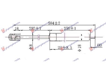 AMORTIZER HAUBE (560L-310N) MERCEDES CLC (W203) COUPE 01-08