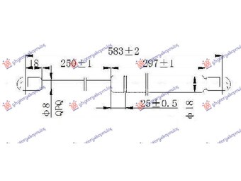 AMORTIZER GEPEK VRATA (584L-440N) SKODA OCTAVIA 5 08-13