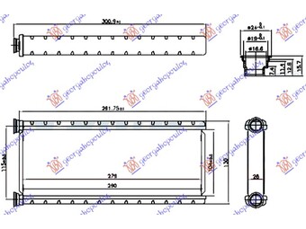 GREJAC KABINE (BR) (280x105x26) CITROEN JUMPY/SPACE TOURER 16-