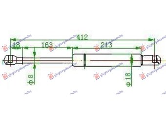 AMORTIZER GEPEK VRATA (412L-400N) BMW SERIES 1 (E81/87) 3/5D 04-11