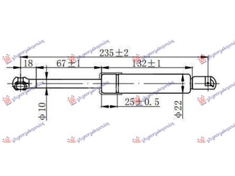 AMORTIZER HAUBE (234L-850N) MERCEDES ML (W163) 98-05