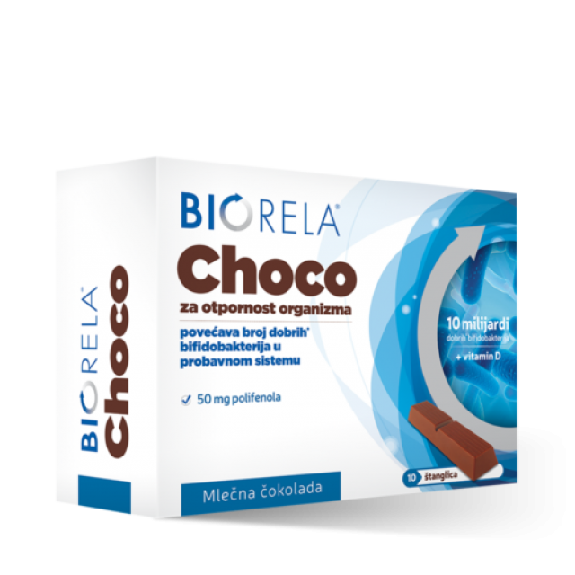 Biorela Choco 10 štanglica