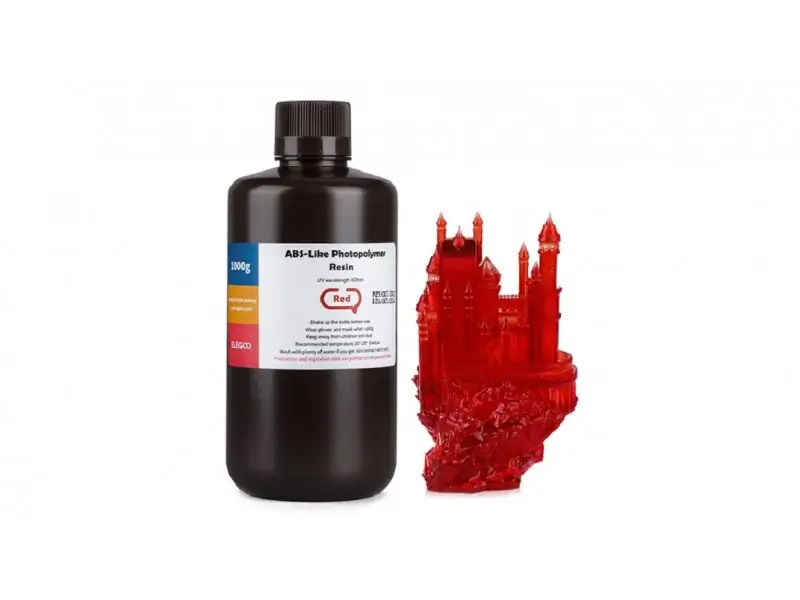 ELEGOO ABS-LIKE RESIN 1KG CLEAR RED