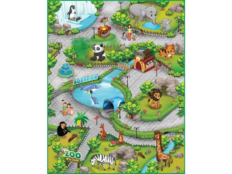 ROLLMATZ PODLOGA ZA IGRANJE GRADSKI ZOOLOŠKI VRT 100 X 120CM