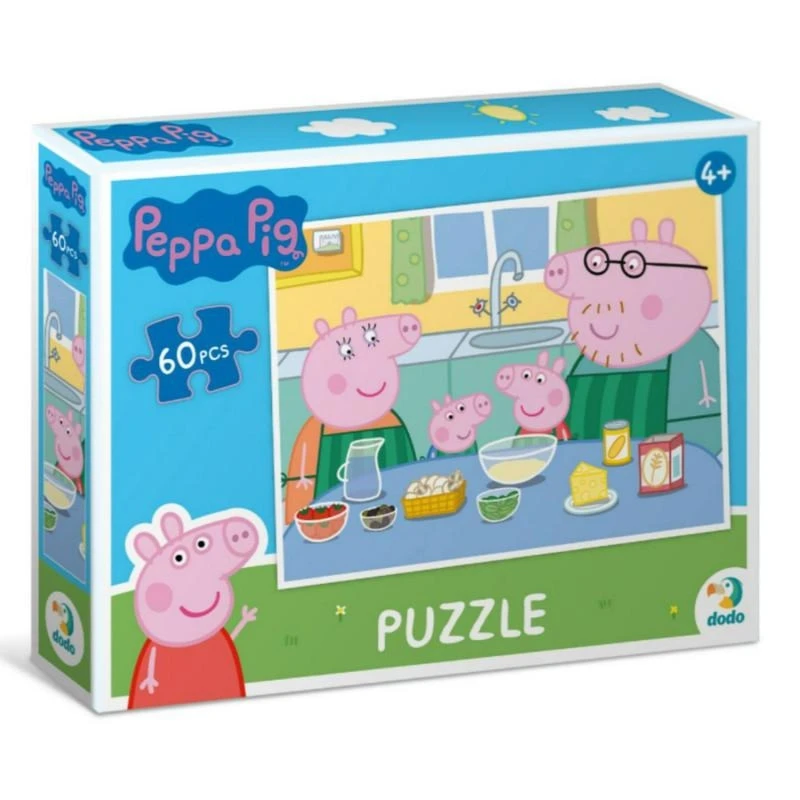 Dodo Peppa Prase puzzle za decu porodični ručak 60 komada