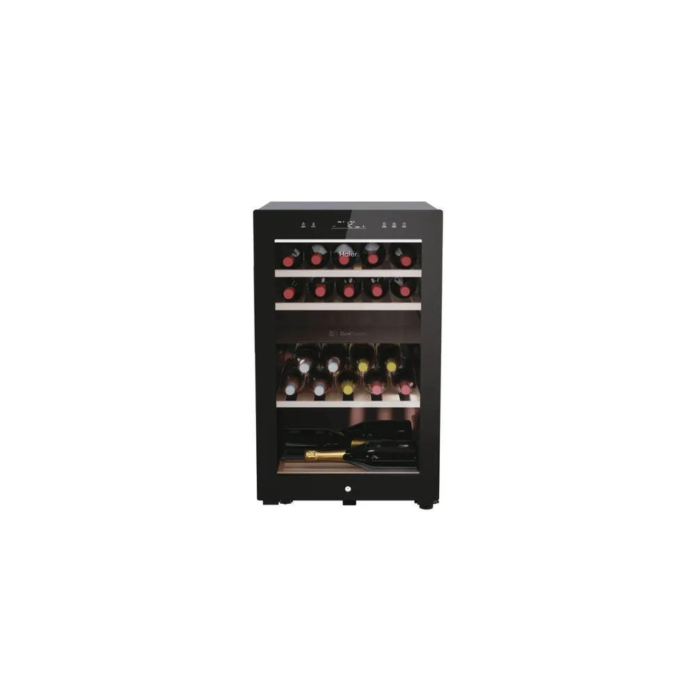 Haier Wine Bank 50 Serie 7 HWS42GDAU1 Kompresorska rashladna vitrina za vino Samostojeće Crno 42 flaše