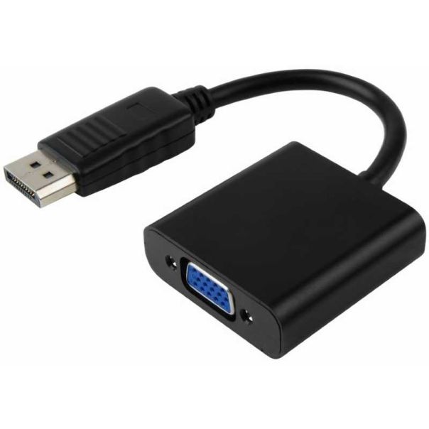 E-GREEN Adapter DisplayPort (M) - VGA D-sub (F) crni