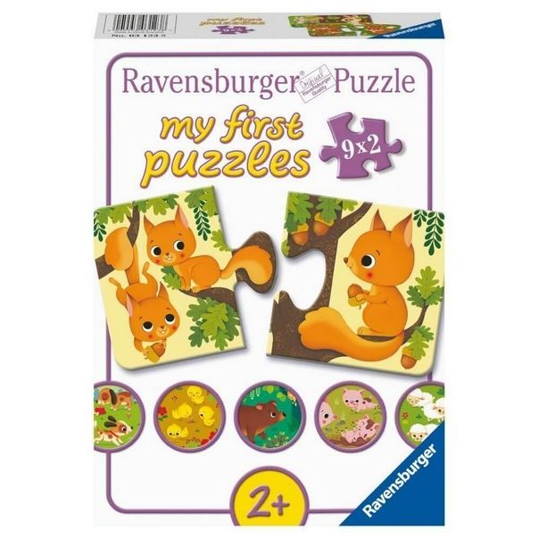 Ravensburger puzzle - Zivotinje I njihovi mladunci - 9x2