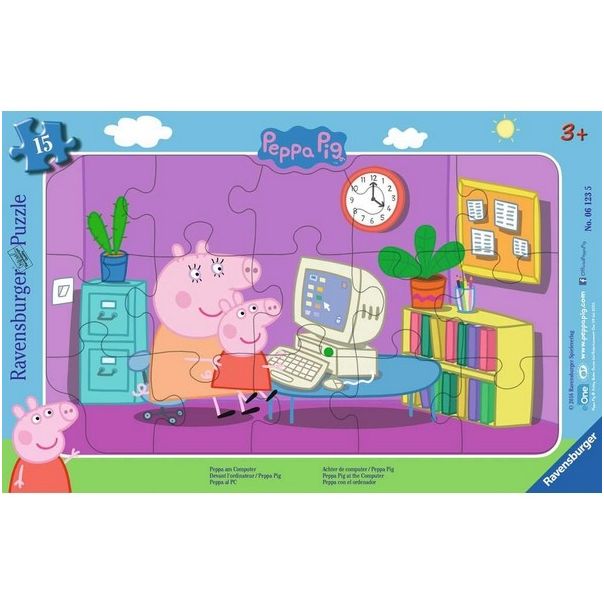 Ravensburger puzzle - Pepina za kompjuterom - 15 delova