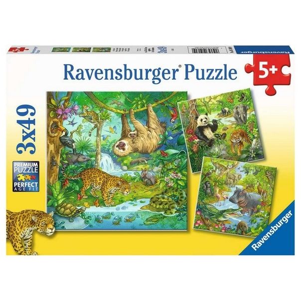 Ravensburger puzzle - Džungla- 3x49 delova