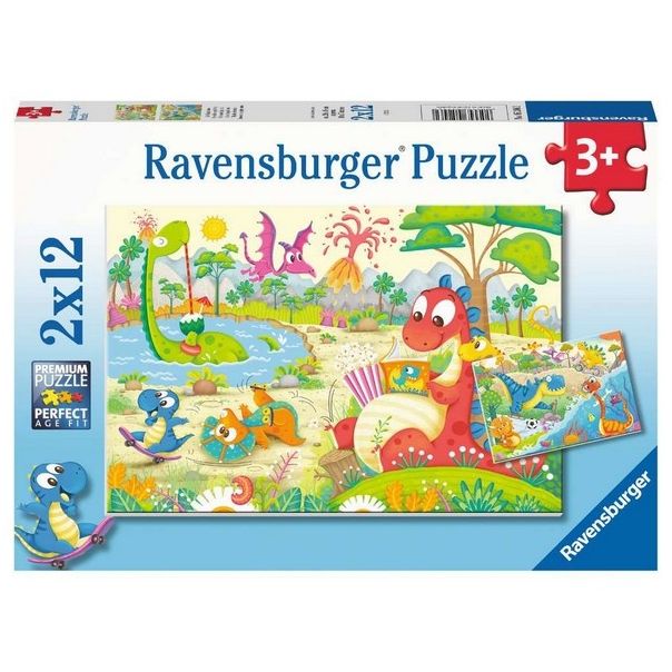 Ravensburger puzzle - Omiljeni dinosaurusi - 2x12 delova