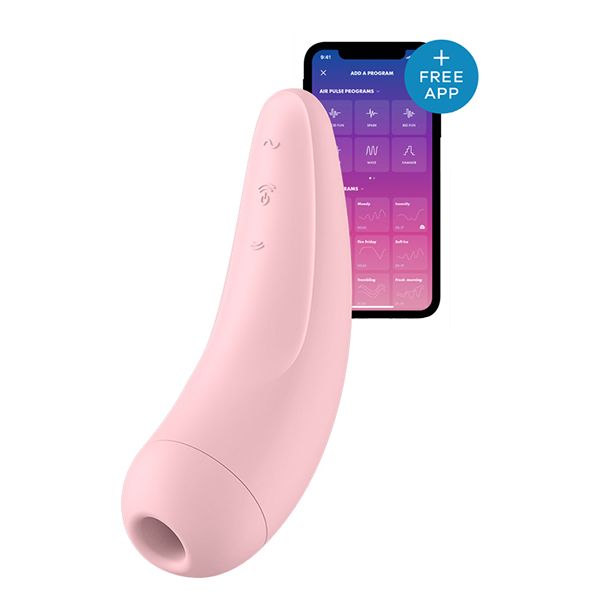 Roze stimulator klitorisa aplikacija Satisfyer Curvy 2