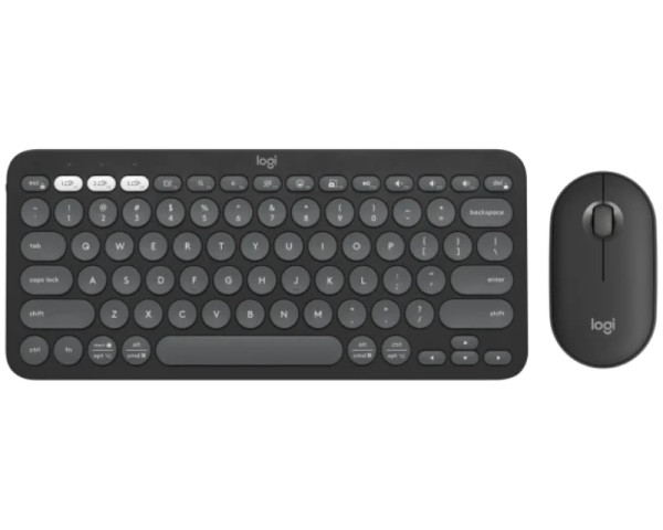 LOGITECH Pebble2 Wireless Combo US tastatura + miš crna