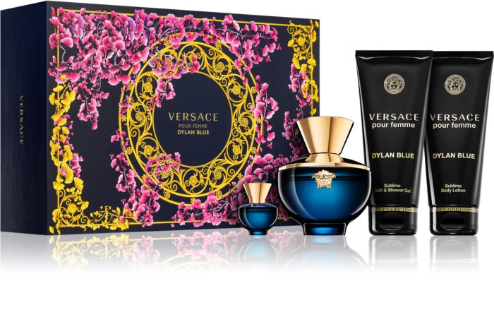 Versace - Dylan Blue edp 100ml + 5ml minijatura + 100ml losion + 100ml kupka / LADY / SET