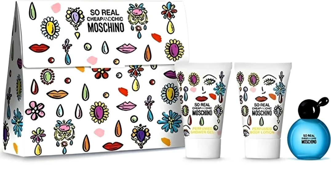 Moschino - So Real edt 4.9ml minijatura + 25ml kupka + 25ml losion / LADY / SET