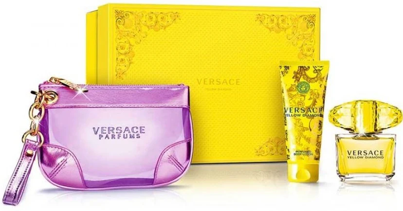 Versace - Yellow Diamond edt 90ml + 100ml losion + neseser / LADY / SET