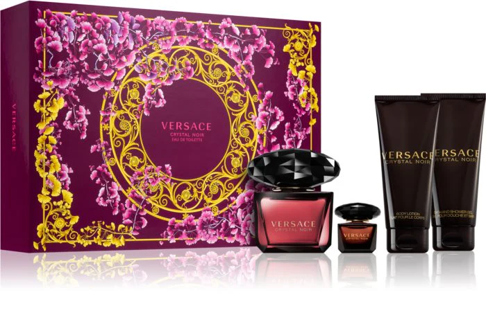 Versace - Crystal Noir edt 90ml + 5ml + 100ml losion + 100ml kupka / LADY / SET