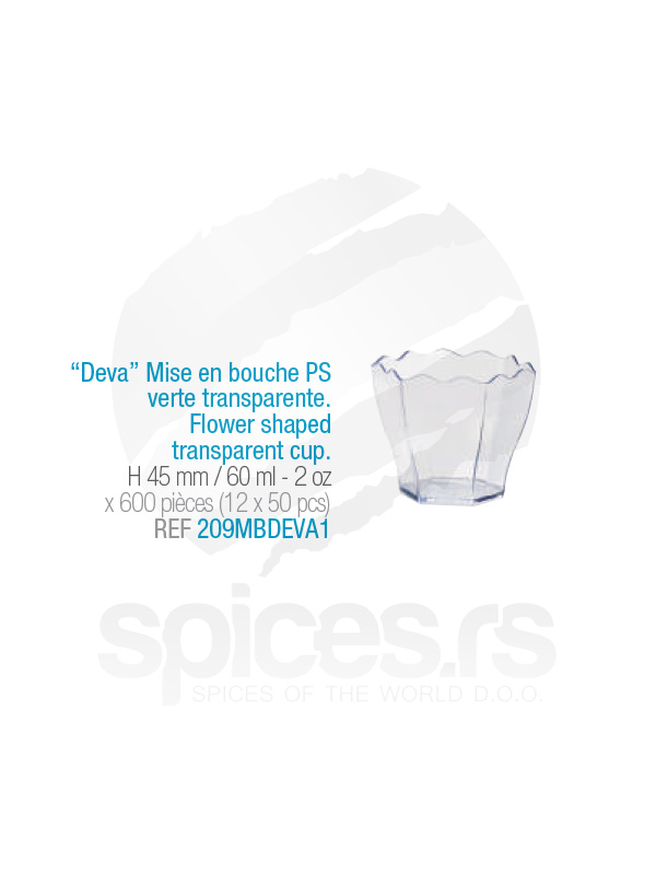 Plastična čaša u obliku cveta 60X55X45MM