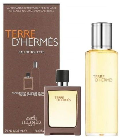 Hermes Set Terre D´ Hermes M 30ml edt refillable + 125ml edt refill