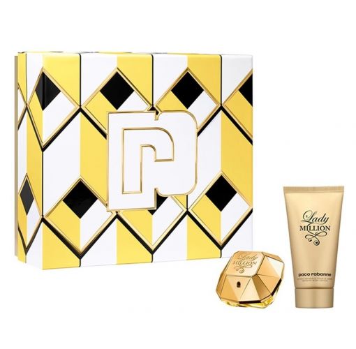 P.R. Set Lady Million W 50ml edp + 75ml BL