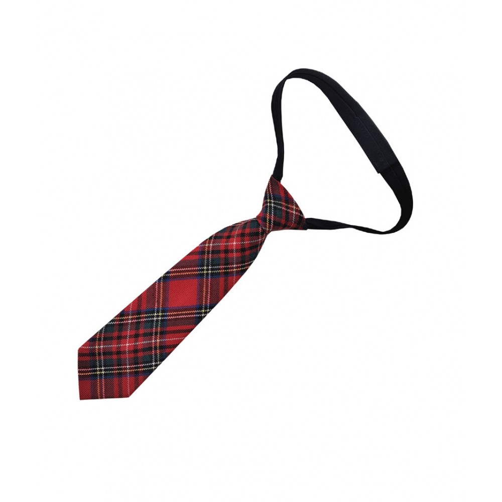 Škotski-karo/crveni ton dečija kravata