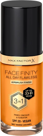 MAX FACTOR
FACE FINITY ALL DAY FLAWLESS 3IN1 tečni puder - W87 Warm Caramel, SPF20, 30 ml
