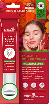 MBeauty
COLLAGEN 5% & LIFTING - krema za lice i područje oko očiju sa rolerom, 50 ml
