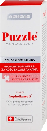nevena PuzzleGEL ZA ČIŠĆENJE LICA - ulje čajevca i ekstrakt žalfije, 75 ml