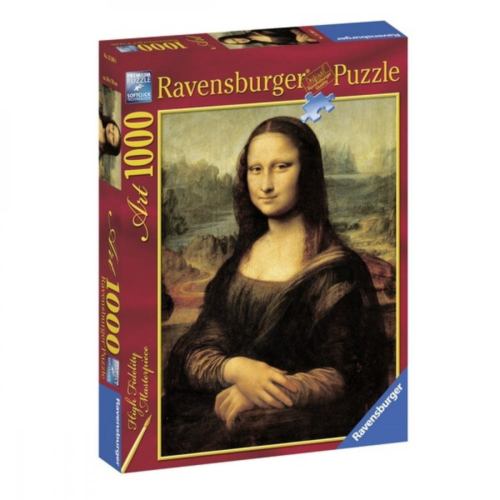 RAVENSBURGER puzzle (slagalice)- Da Vinci "Mona Liza" 1000 RA15296