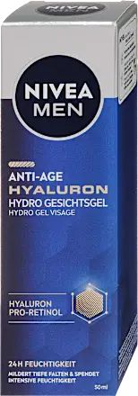 NIVEA MEN
ANTI-AGE HYALURON PRO-RETINOL 24h gel za lice, 50 ml