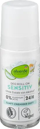alverde NATURKOSMETIK
Sensitiv deo roll-on aloe vera i kamilica, 50 ml