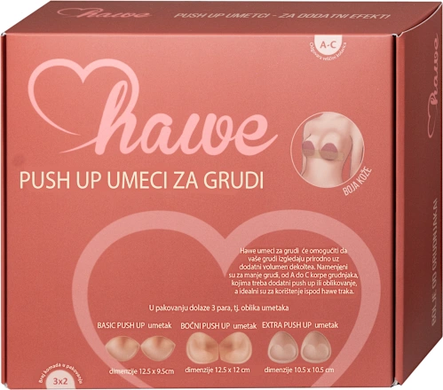 hawe
Push up umeci za grudi + vrećica za pranje, 1 kom