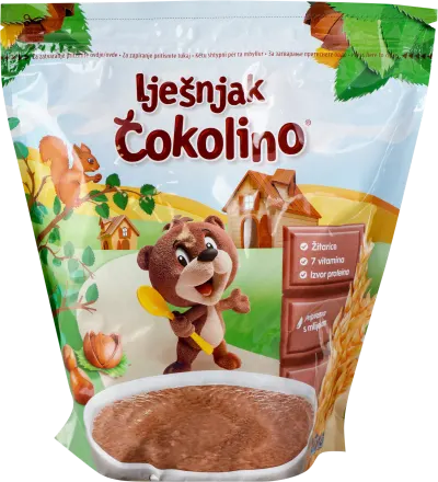 Lino
Lešnik Čokolino Instant pahuljice od žitarica, čokolade i lešnika, 500 g