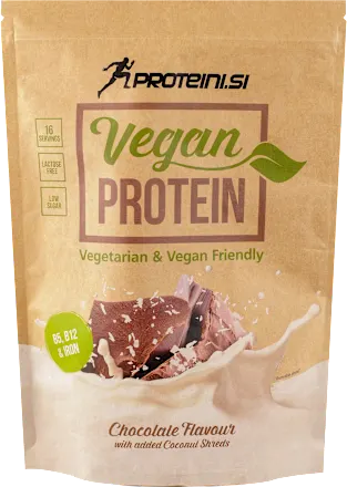 proteini.si
Vegan PROTEIN - čokolada i kokos, 500 g
Dodatak ishrani